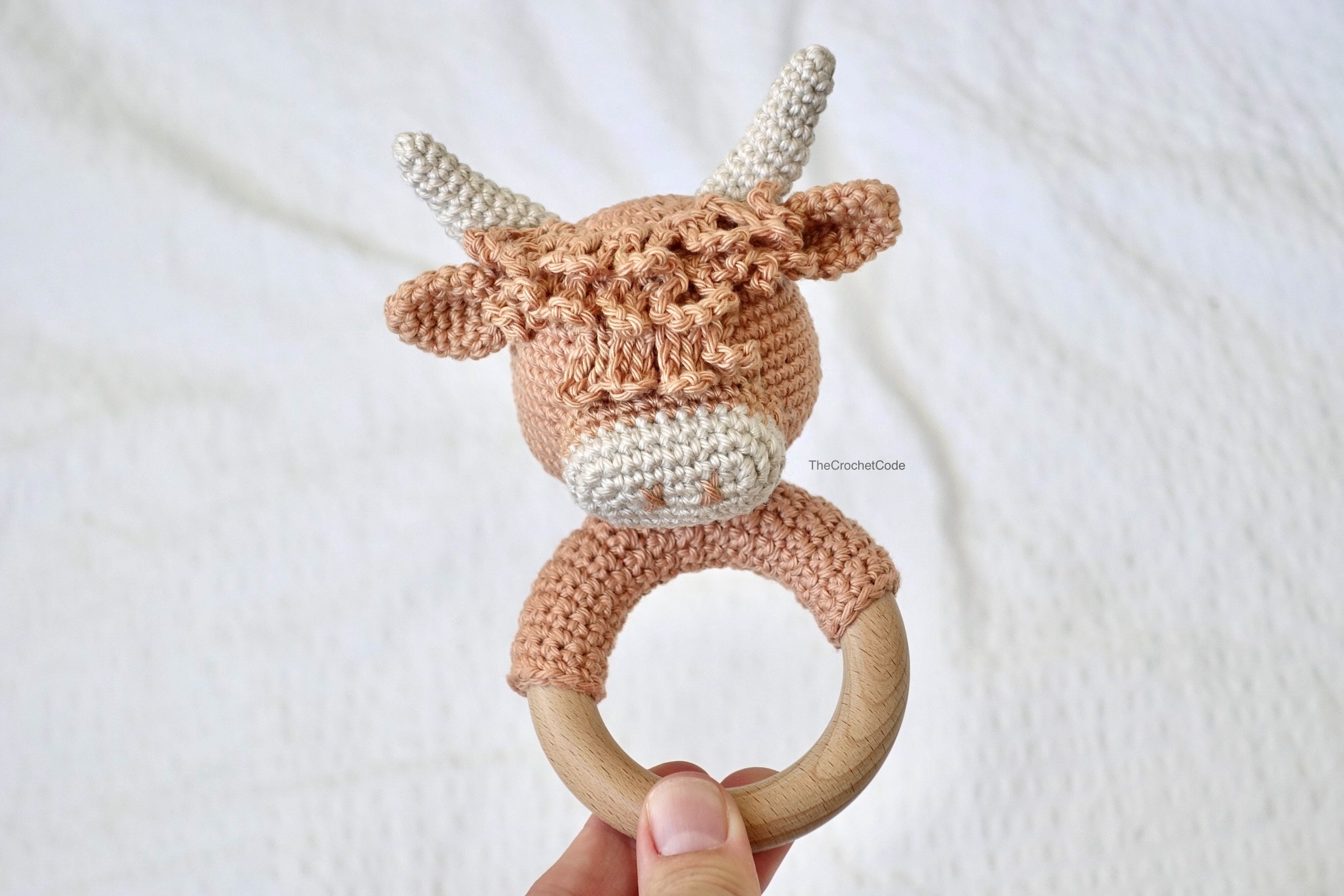 Crochet Pattern Gus the Highland Cow DIY Teething Ring Baby | Etsy ...