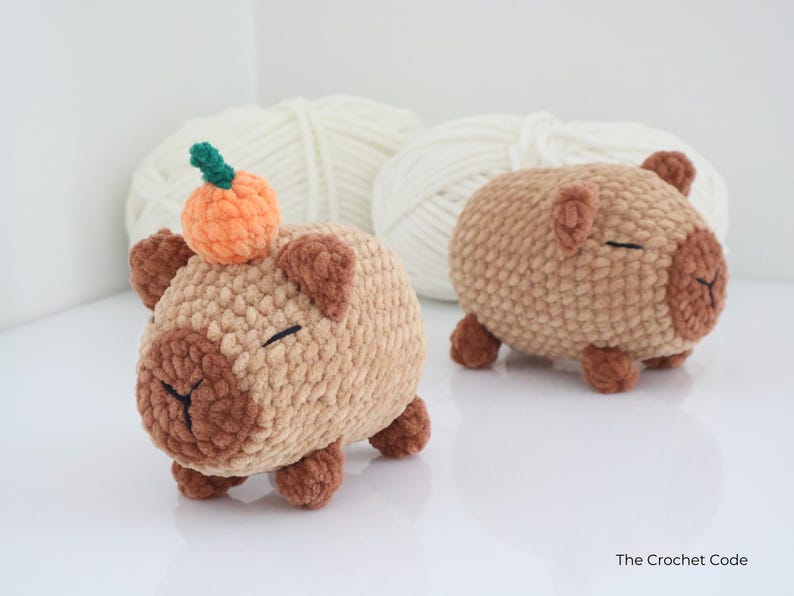 No Sew Loaf Capybara Crochet Pattern – Easy Kawaii Amigurumi Plushie ...
