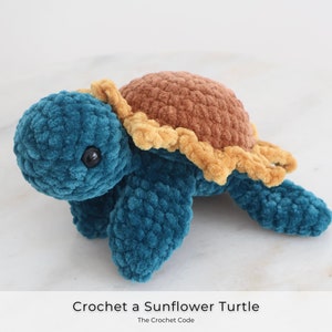 No Sew Turtle Crochet Pattern, Crochet Turtle Amigurumi Pattern, Cute ...