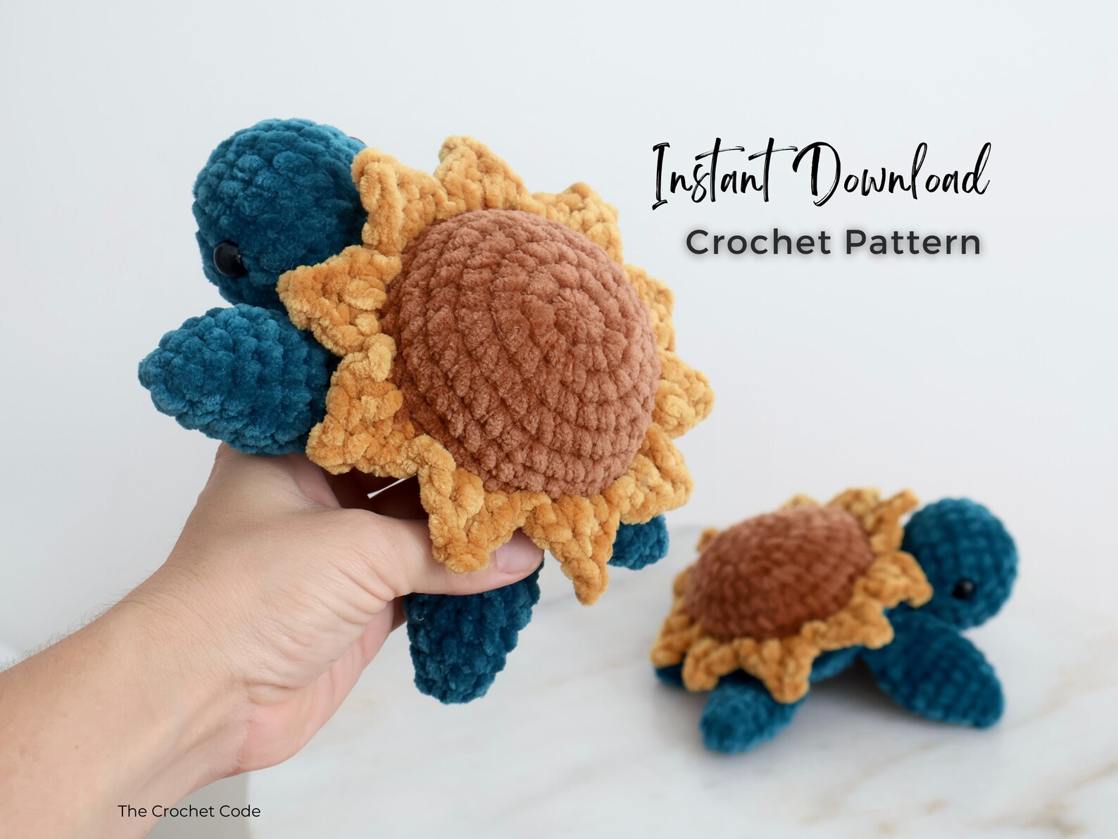 No Sew Turtle Crochet Pattern, Crochet Turtle Amigurumi Pattern, Cute ...