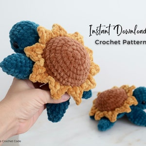 No Sew Turtle Crochet Pattern, Crochet Turtle Amigurumi Pattern, Cute ...