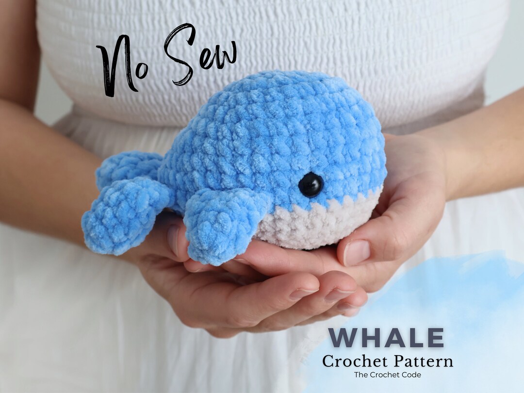 No Sew Whale Crochet Pattern, Crochet Blue Whale Amigurumi Pattern, Quick and Easy Plushie ...