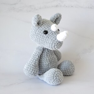 Rhinoceros Crochet Amigurumi Pattern - Plush Rhino Toy (instant ...