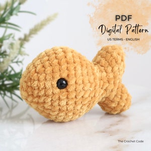 No Sew Goldfish Crochet Pattern, Goldfish Amigurumi Pattern, Goldfish ...