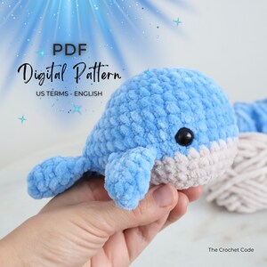 No Sew Whale Crochet Pattern, Crochet Blue Whale Amigurumi Pattern ...