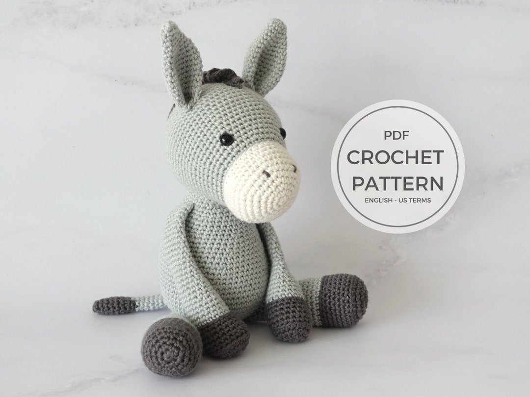 Adorable Crochet Amigurumi Donkey Plush Toy Pattern - Create Your Own ...