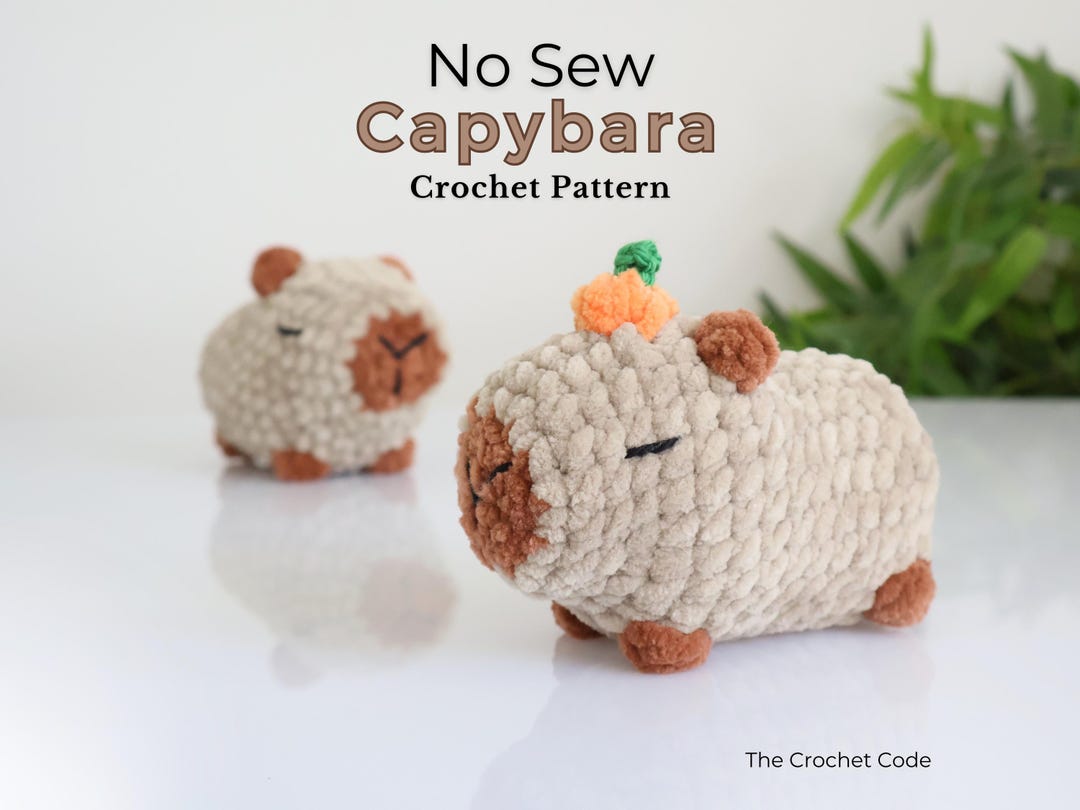 No Sew Capybara Crochet Pattern, Capybara Amigurumi Pattern, Easy Crochet Pattern Capybara ...