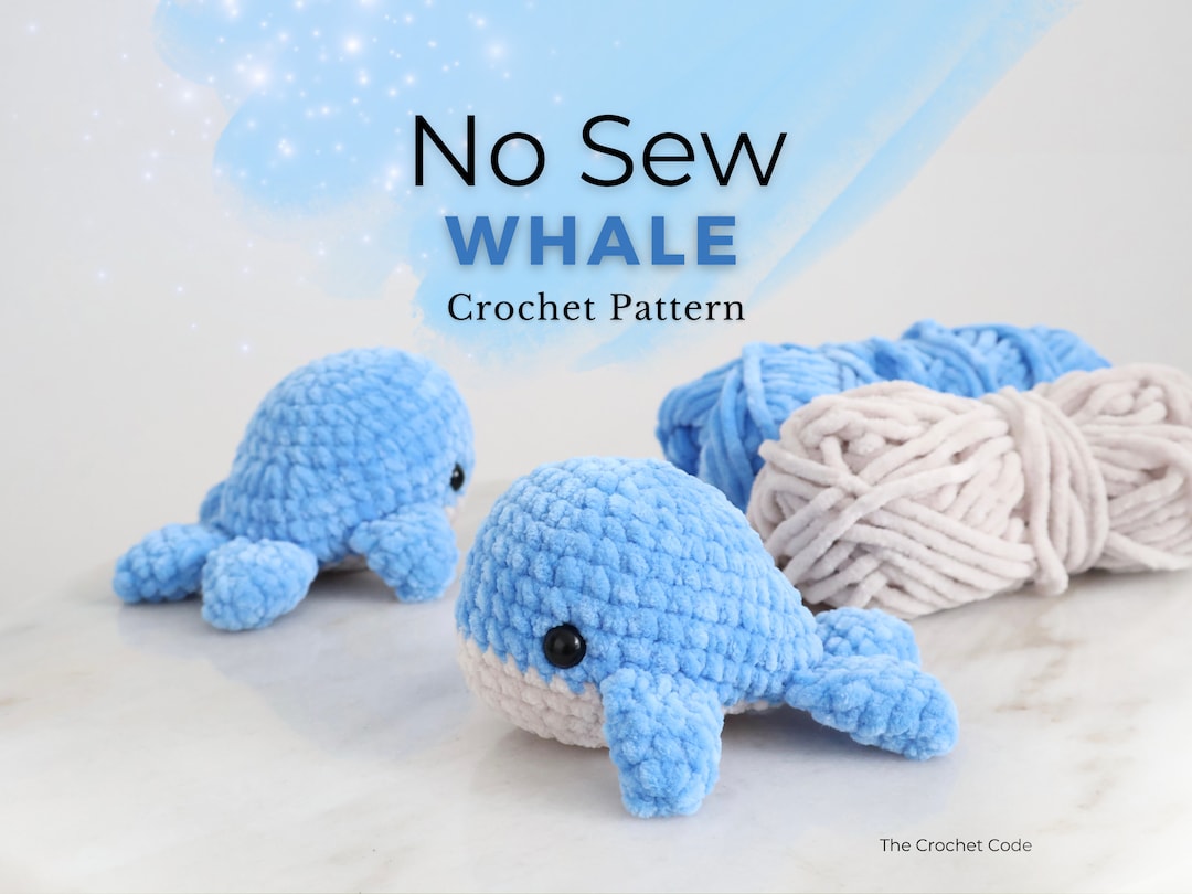 No Sew Whale Crochet Pattern, Crochet Blue Whale Amigurumi Pattern ...