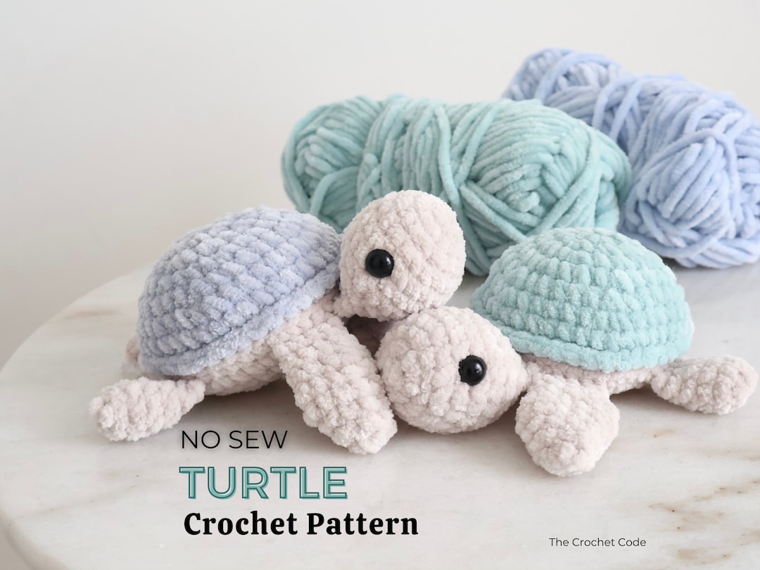 No Sew Sea Turtle Crochet Pattern, Crochet Turtle Amigurumi Pattern, Cute Plushie Sea Creature ...