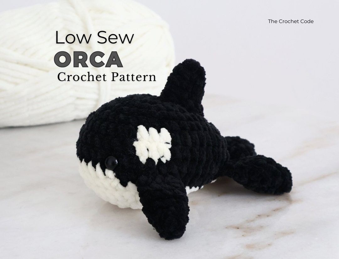 Low Sew Orca Crochet Pattern, Killer Whale Crochet Pattern, Whale ...