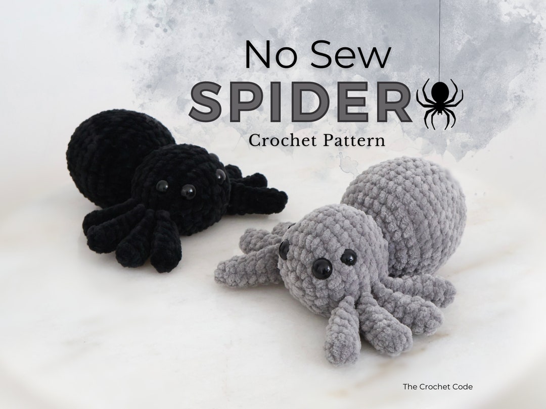No Sew Spider Crochet Pattern, Spider Amigurumi Pattern, Crochet ...