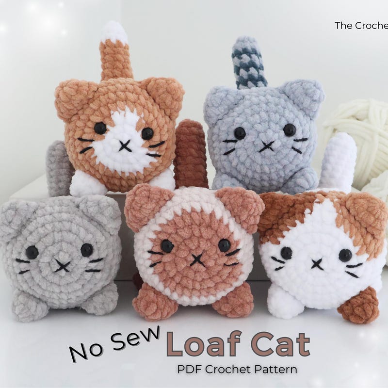 Crochet Tabby Loaf Cat - Etsy