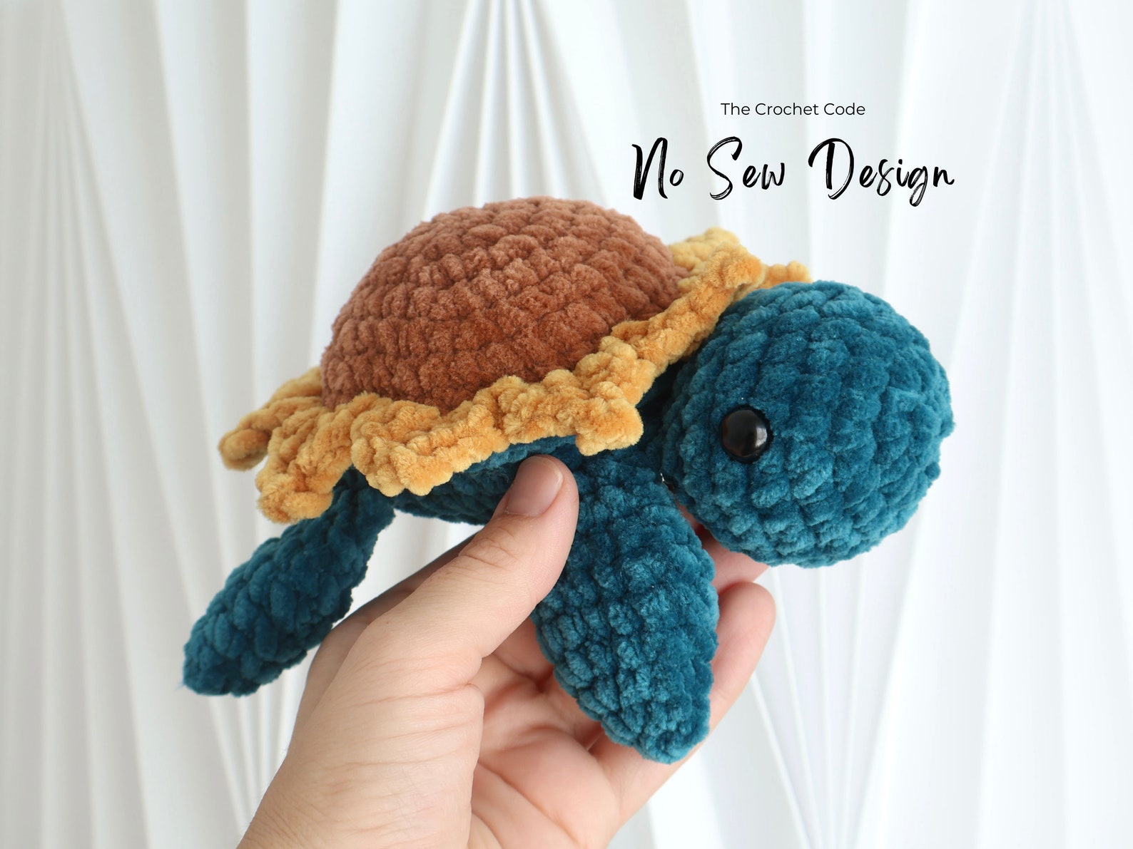 No Sew Turtle Crochet Pattern, Crochet Turtle Amigurumi Pattern, Cute ...
