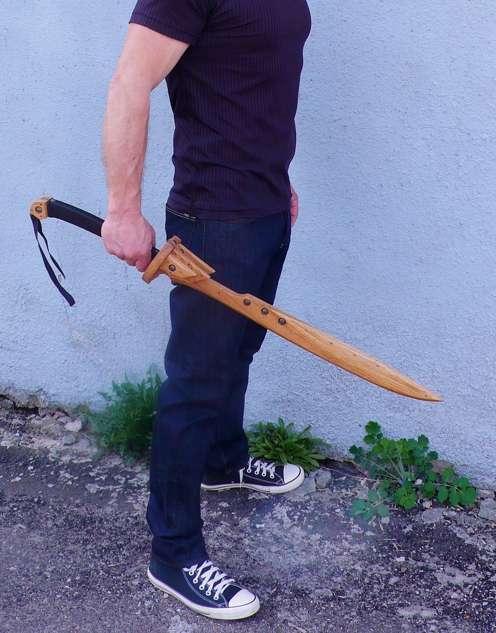 Wooden Sword 35.43 Handmade Weapon Hand Crafted - Etsy
