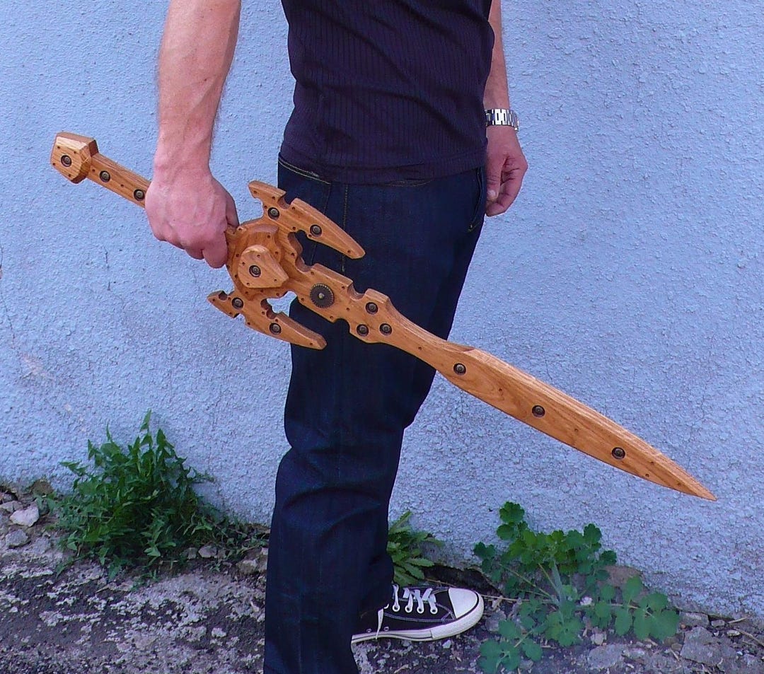 Wooden Sword 35.03", Handmade Weapon, Hand Crafted, Training Sword ...