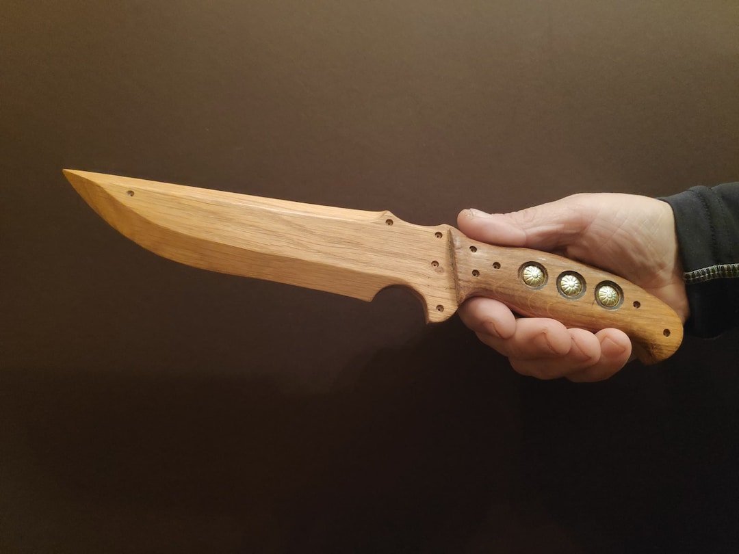 Handmade Wooden Knife 12.59", Training Knife, Handmade Weapon, Hand ...