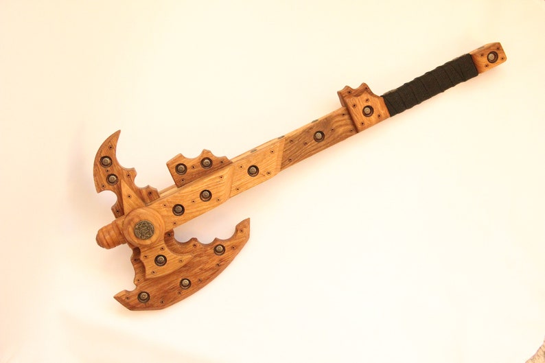 Wooden Ax 23.22 Handmade Weapon Hand Crafted Training - Etsy