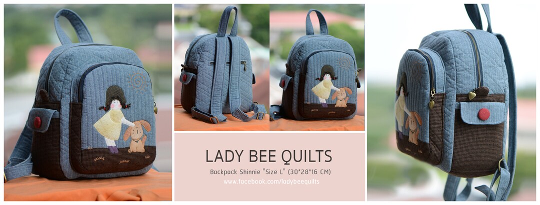 Backpack "size L" Sewing Pattern, Cute Girl Quilts Applique, Pattern ...