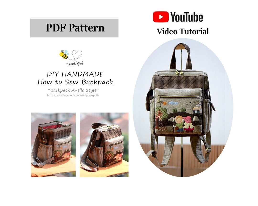 Backpack Sewing Pattern Only, PDF Pattern INSTANT DOWNLOAD, See the ...