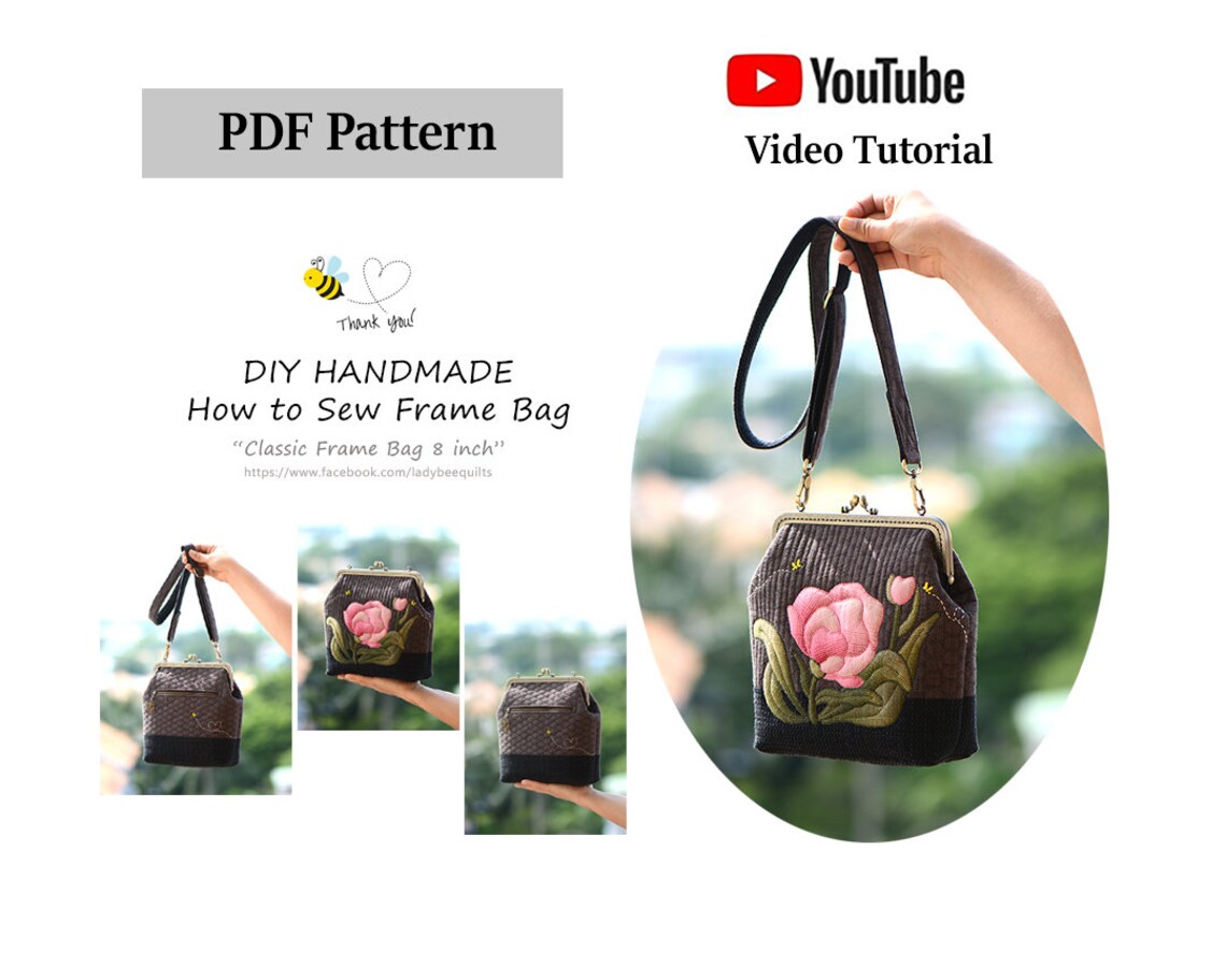 Metal Frame Bag 8 Inch, Sewing Pattern Classic Frame (pattern Only ...