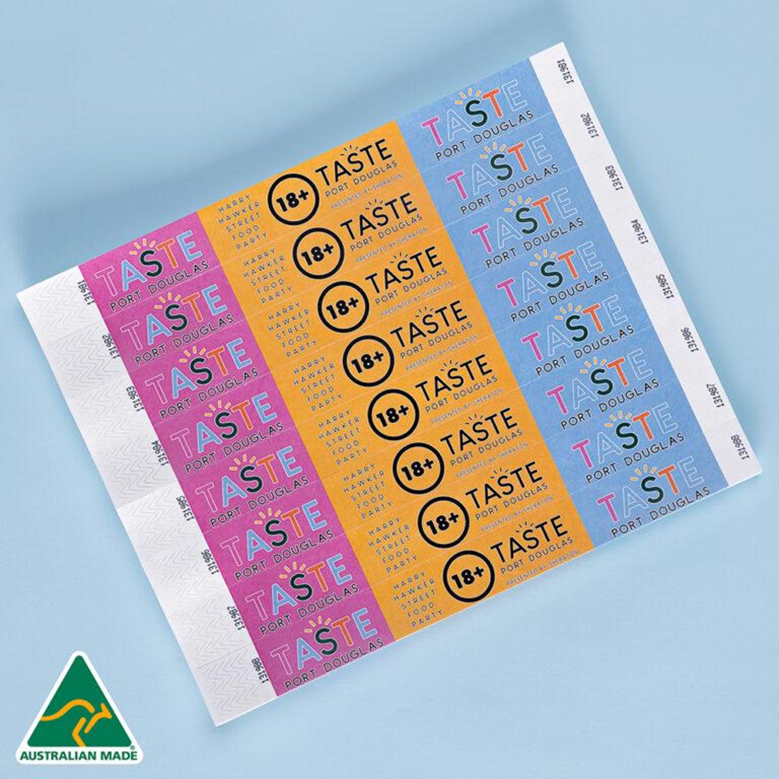 Full Colour Printed Tyvek Paper 25mm Wristbands - Waterproof, Tearproof ...