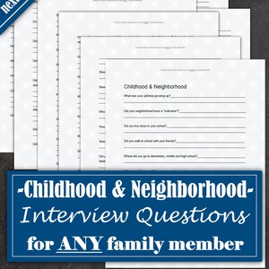 Childhood & Neighborhood: 100+ Genealogy Questions to Ask ANY Family ...