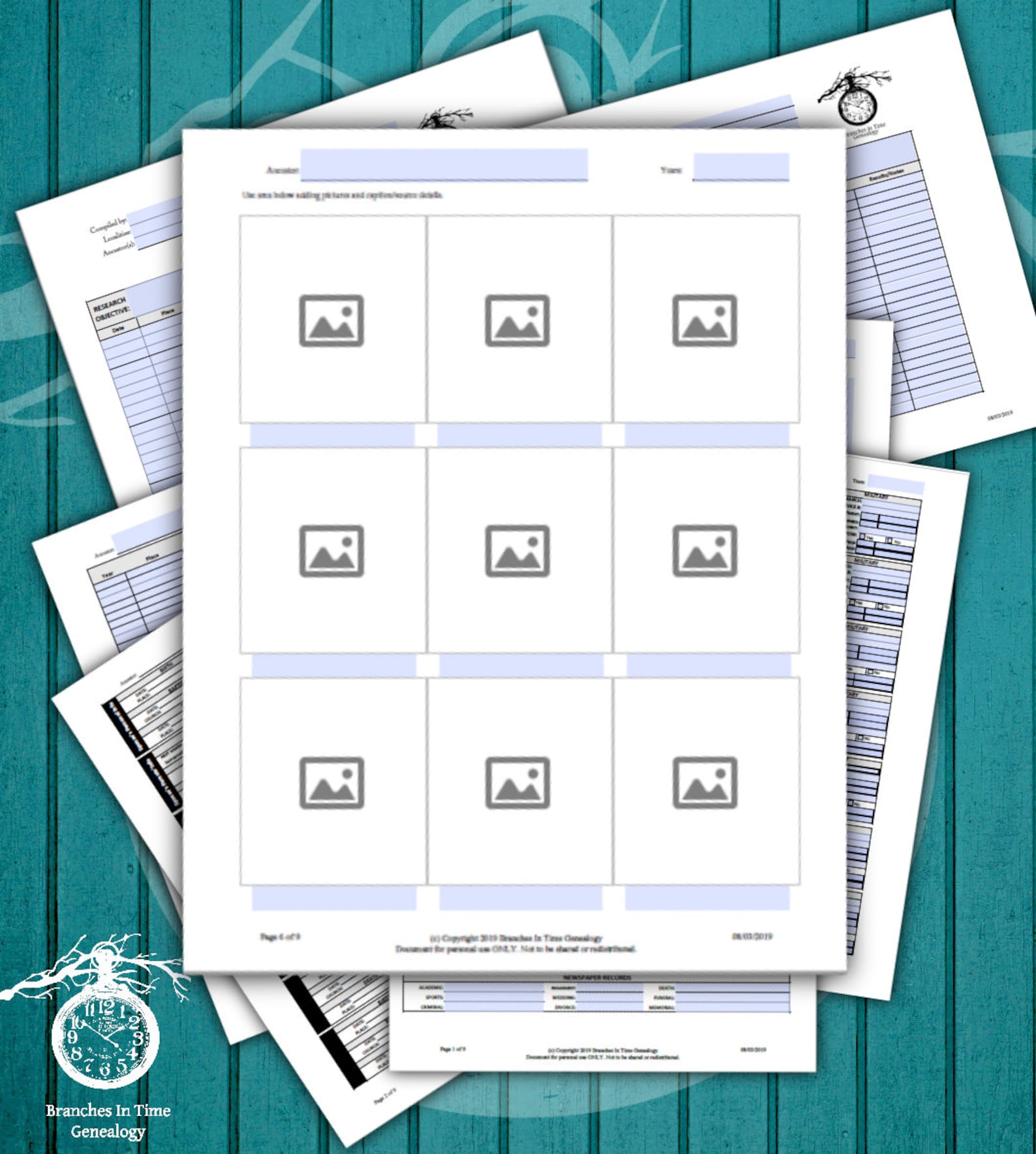 9 Page Family Research Sheets Bundle Updated | Genealogy Research Forms ...