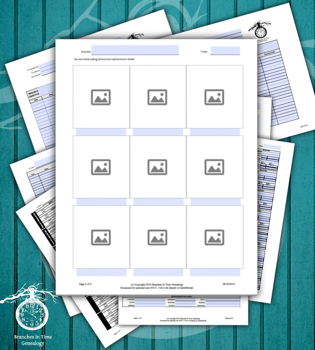 9 Page Family Research Sheets Bundle Updated | Genealogy Research Forms ...
