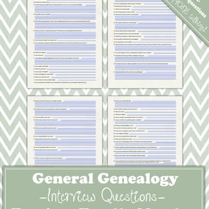 Bundle #1: 500+ Genealogy Questions to Ask ANY Family Member | Ancestry ...