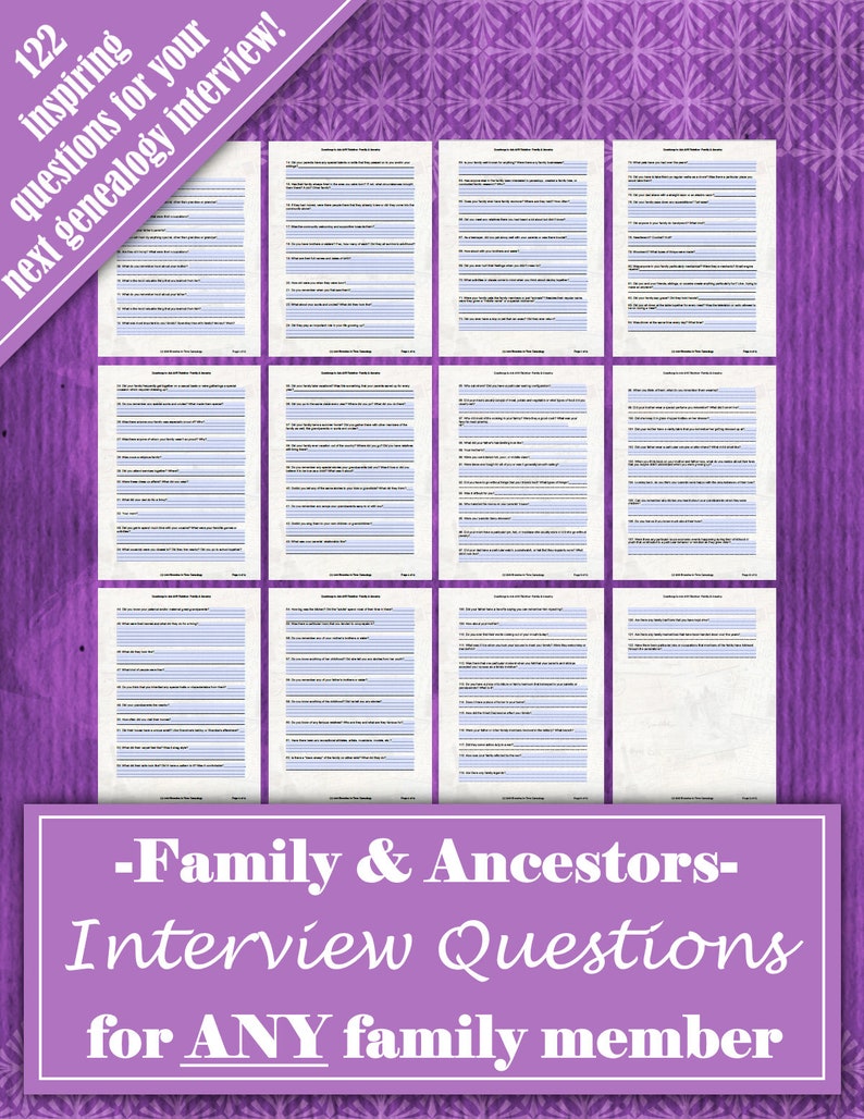 Family & Ancestory: 122 Genealogy Questions to Ask ANY Family Member ...