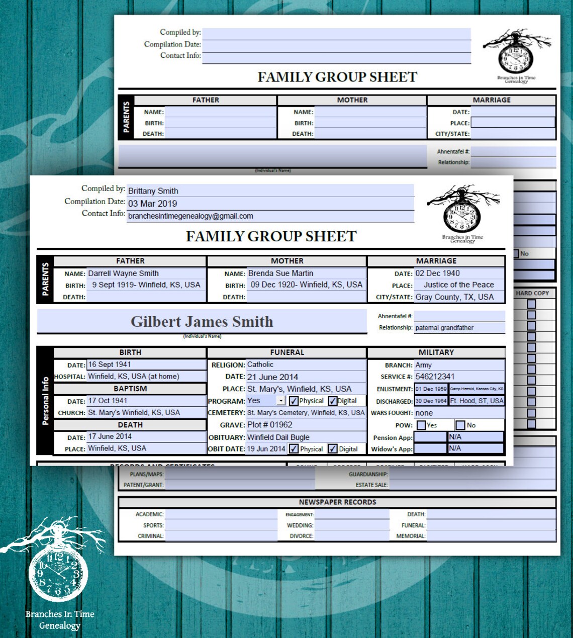 9 Page Family Research Sheets Bundle Updated | Genealogy Research Forms ...