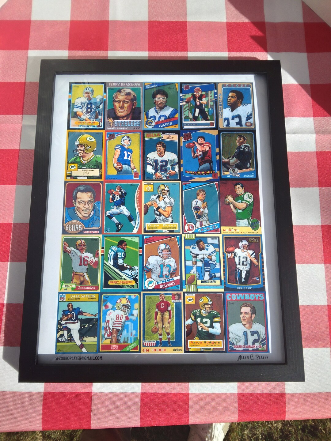 The Art of Football Card Poster, 11x14. - Etsy