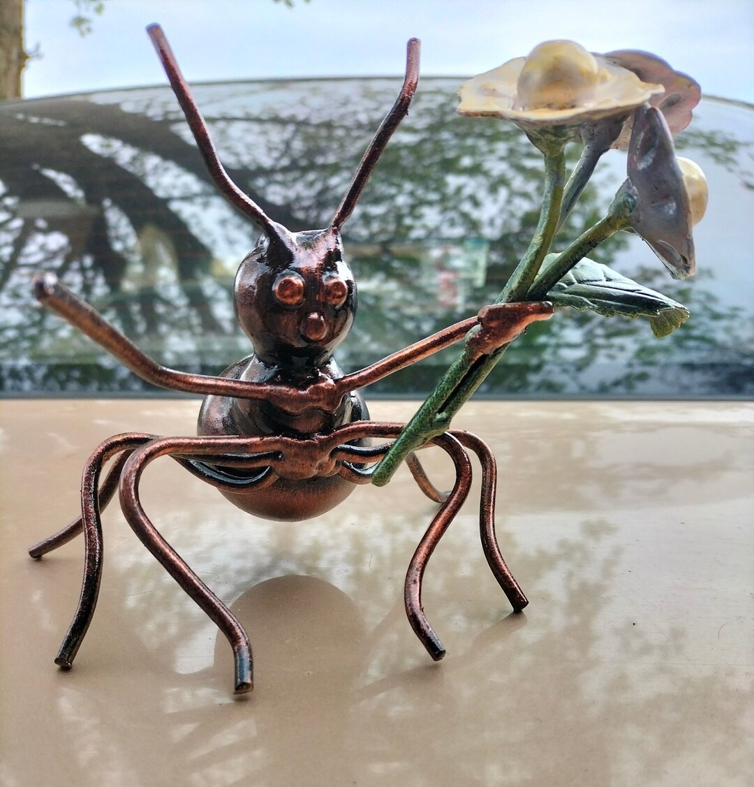 Wrought Iron Ant Metal Ant Figurine Outdoor Decoration Garden Lawn Yard ...