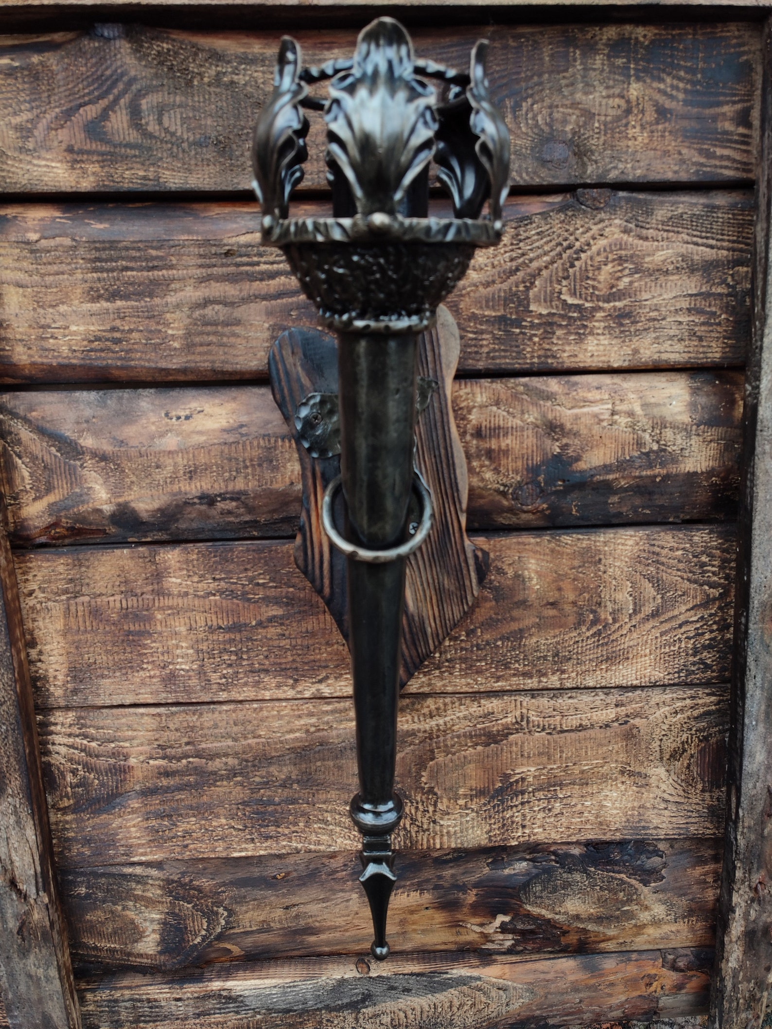 Steel Torch, Decorative Torch, Wall Sconce, Lantern, Wrought Iron Lamp ...