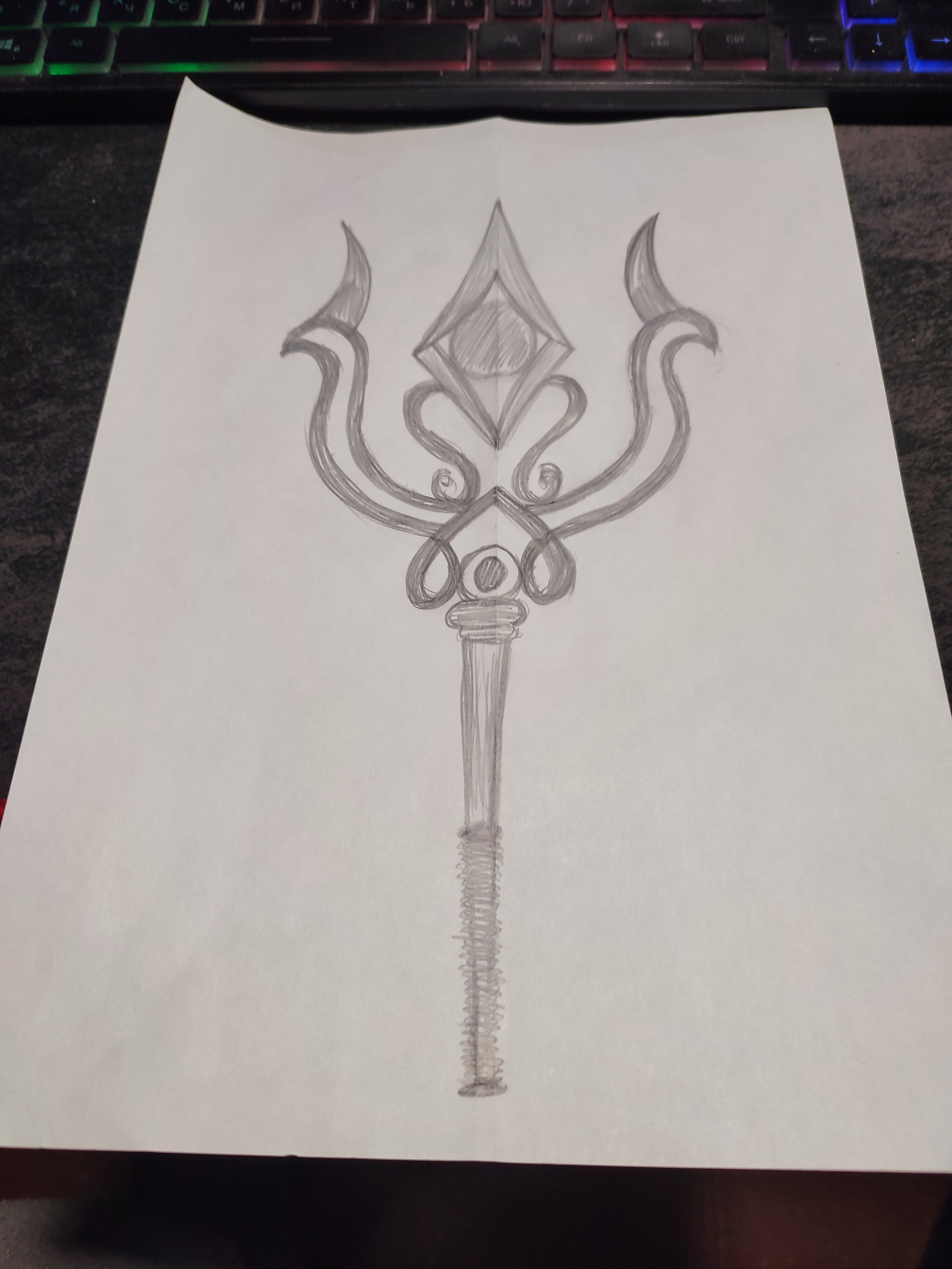 Project. Replica of Poseidon's Trident. Forged Trident. Anniversary ...