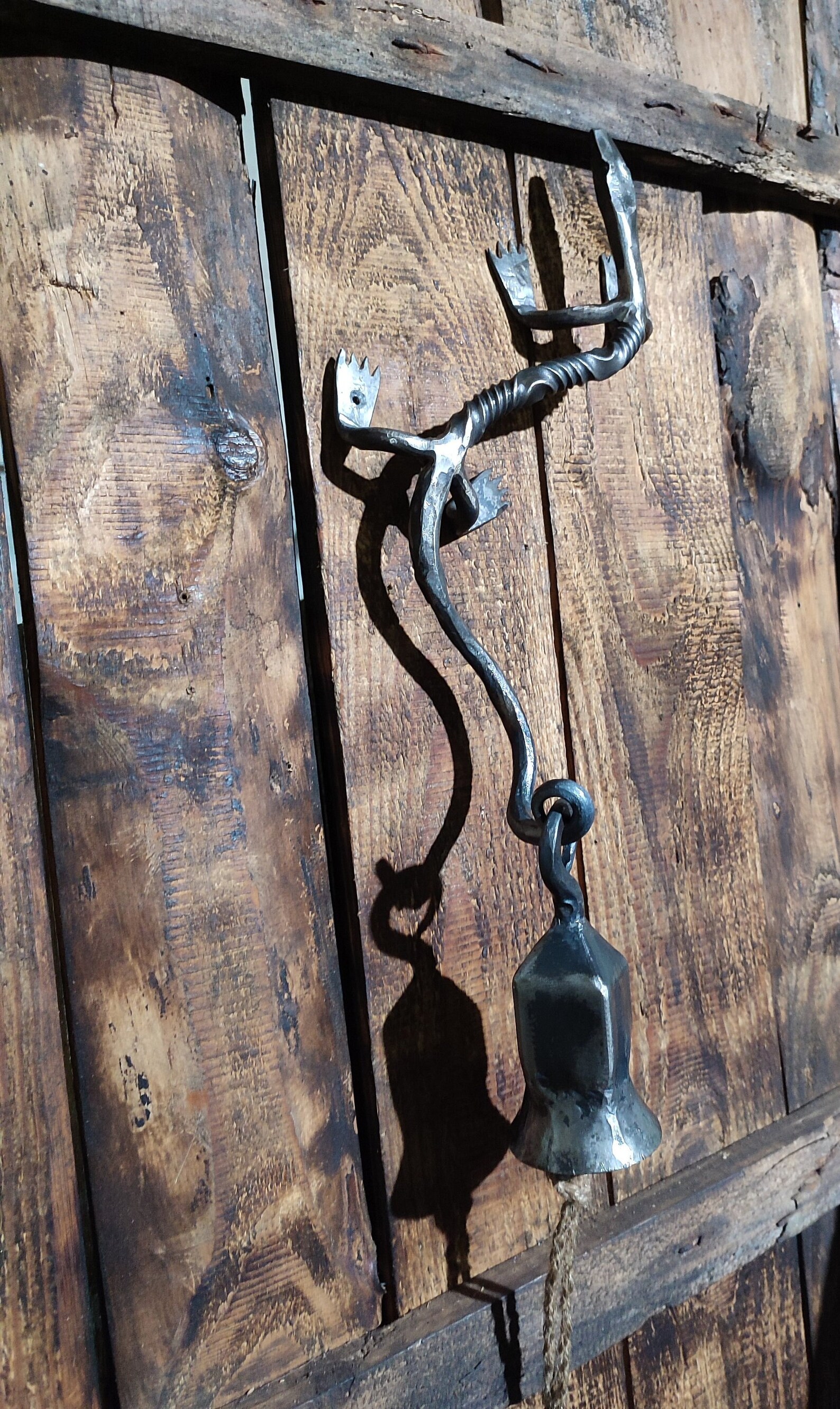 Lizard Doorbell. Iron Lizard. Sculpture. Steel Lizard. Anniversary Gift ...