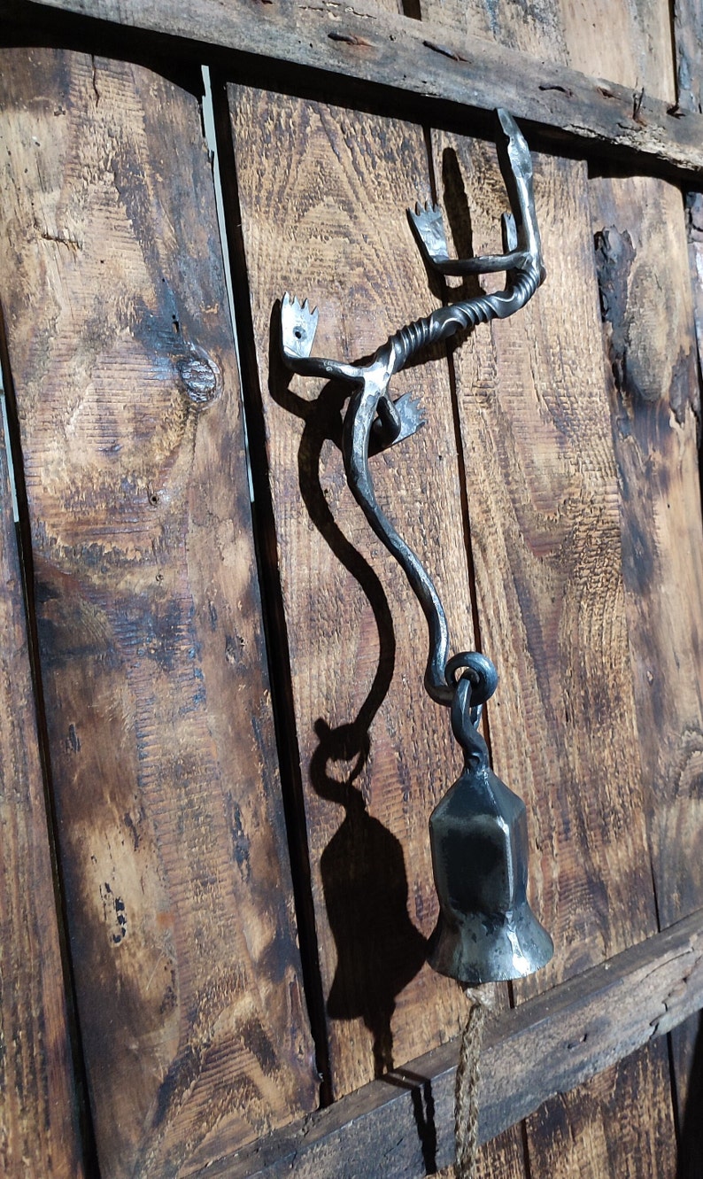 Lizard Doorbell. Iron Lizard. Sculpture. Steel Lizard. Anniversary Gift ...