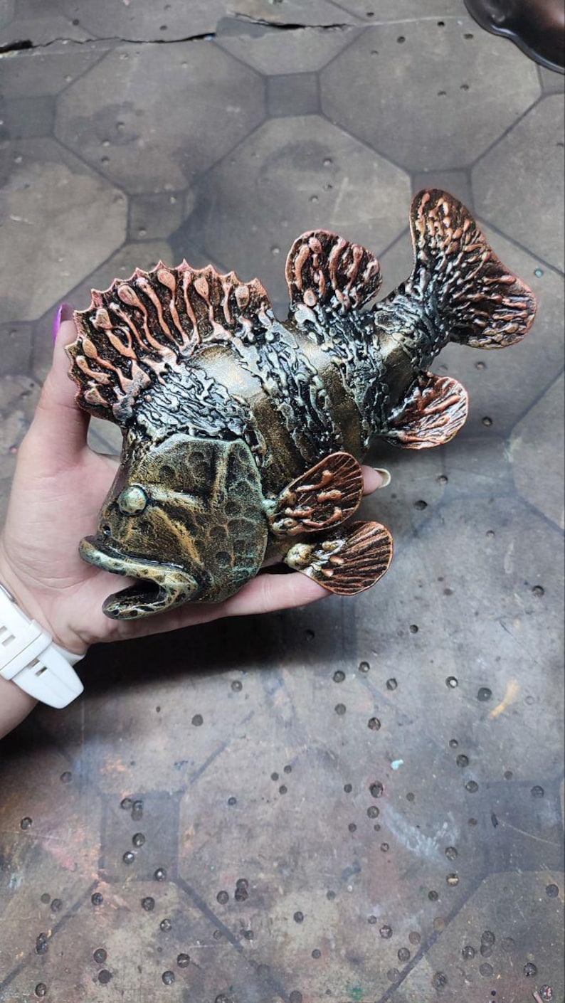 Handmade Forged River Perch Wall Decor – Wrought Iron Fish Sculpture ...