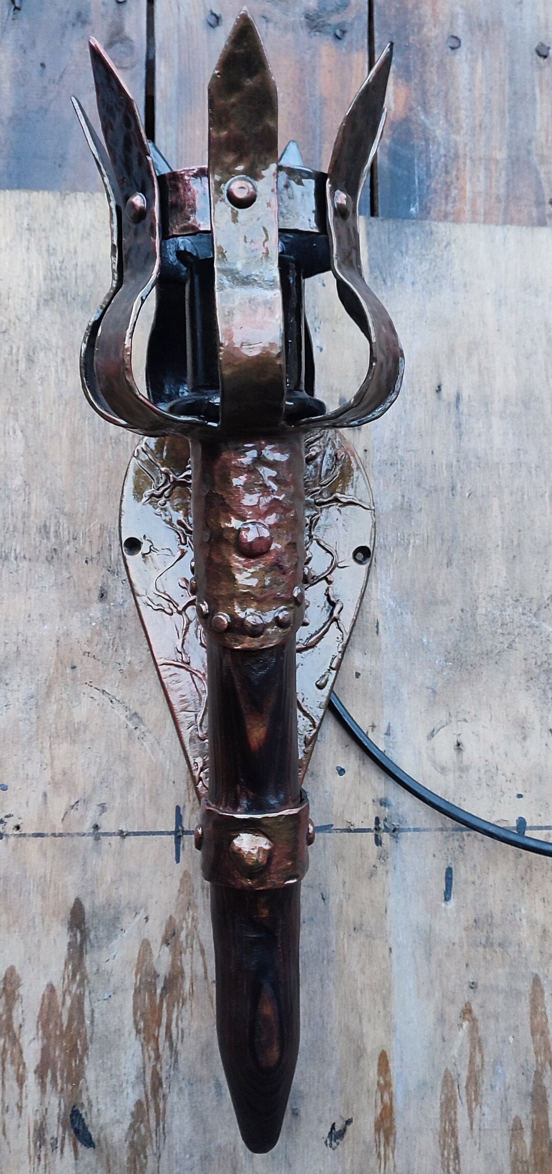 Forged Torch. Medieval Torch. Home Wall Decor. Garden Light. Visit of a ...