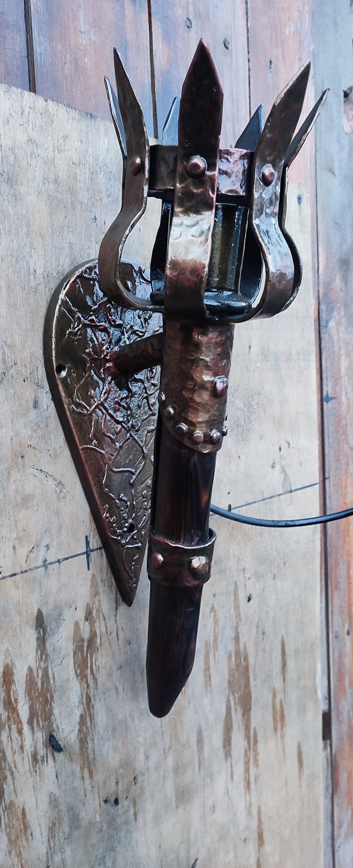 Forged Torch. Medieval Torch. Home Wall Decor. Garden Light. Visit of a ...