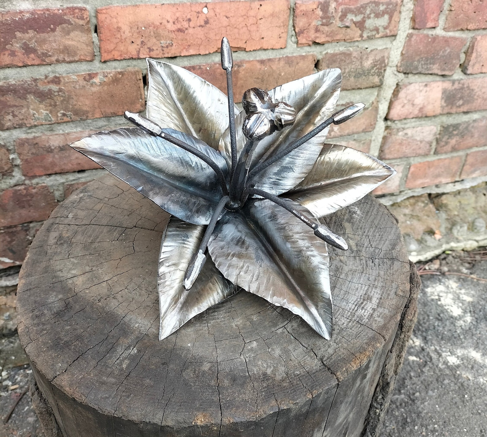 6th Wedding Anniversary Gift Wrought Iron Handmade Metal Flower Steel ...