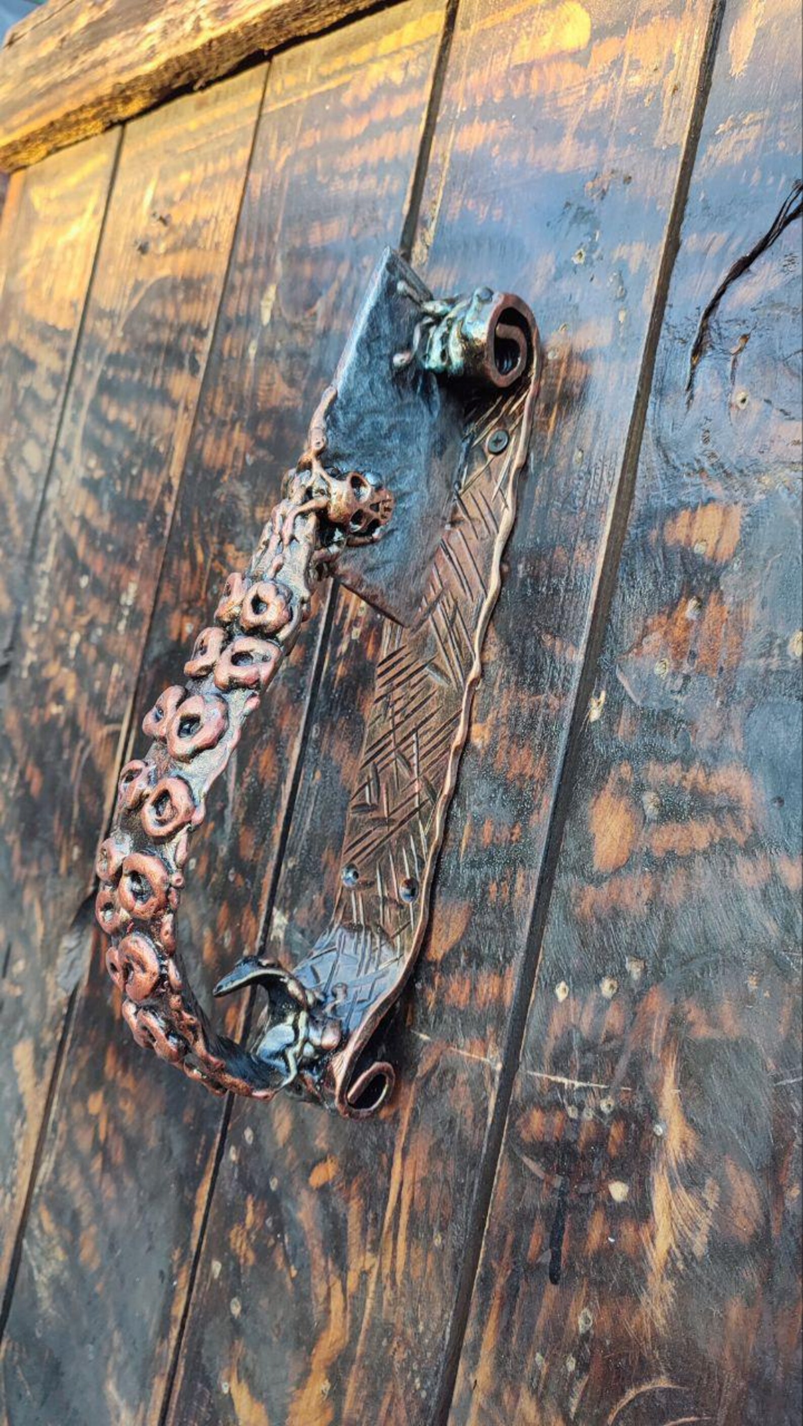 Wrought Iron Tentacle Door Handle | Kraken Octopus Pull | Gothic and ...