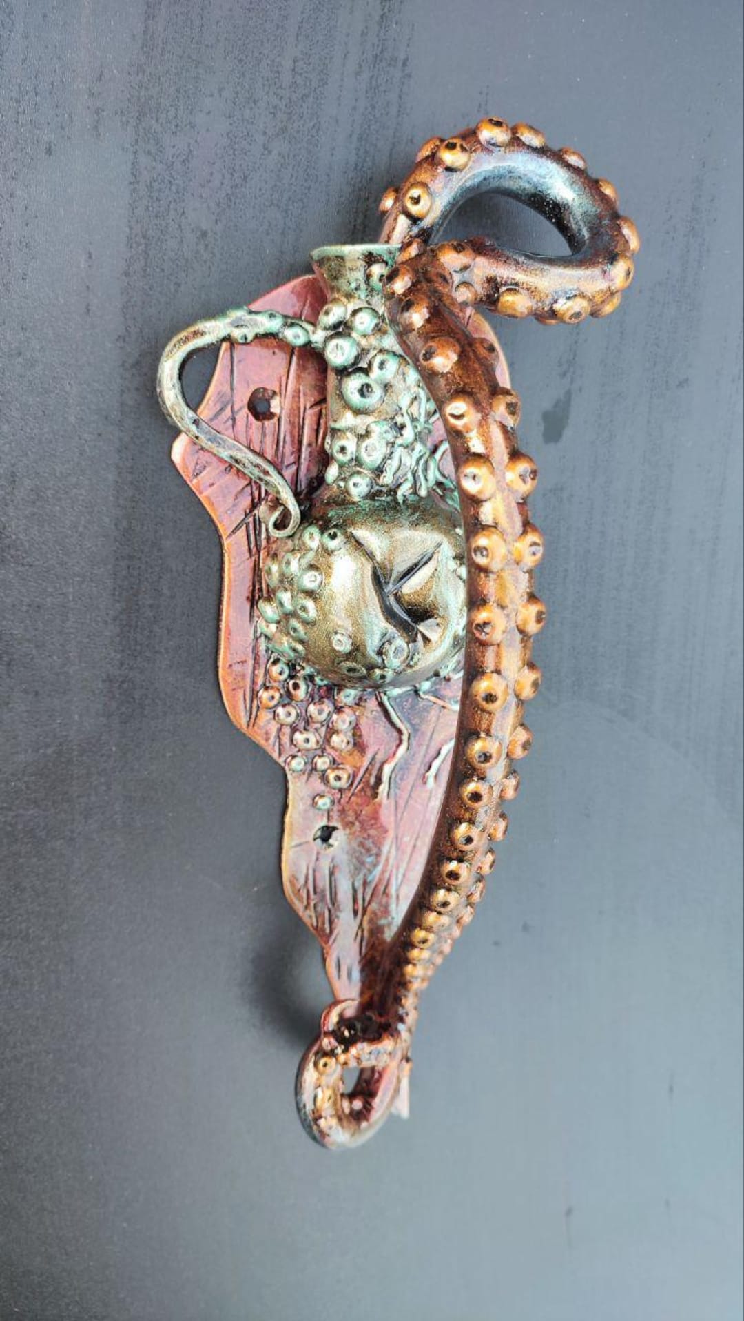 Octopus Tentacle Door Handle – Handmade Metal Art - Etsy