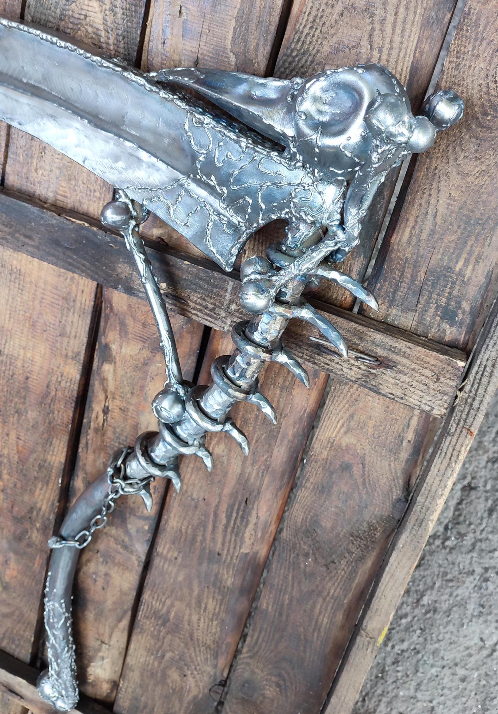 Hand-forged Metal Reaper Scythe – Gothic Halloween Decor - Etsy