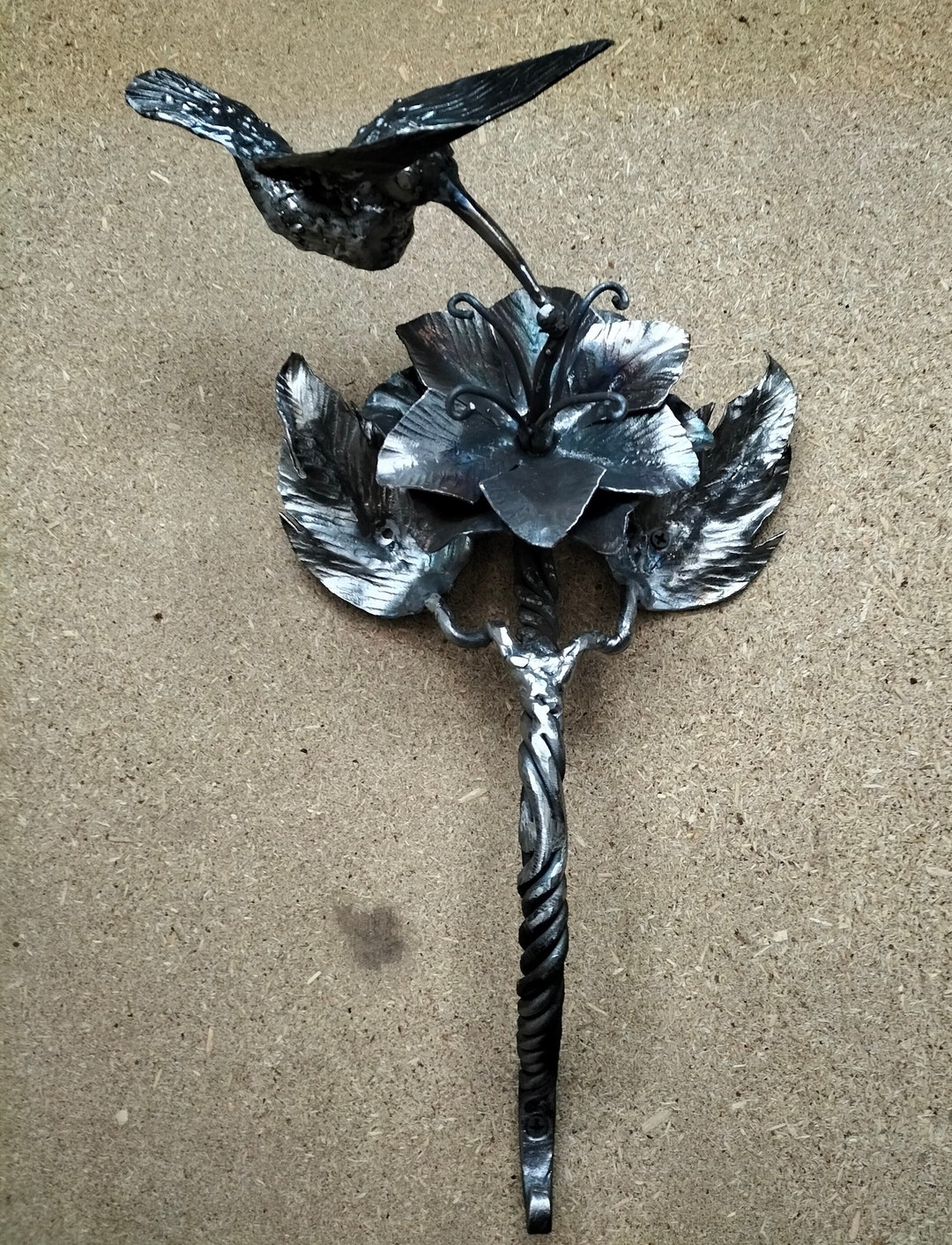 Door Handle, Forged Handle, Hand Forged Handle, Hummingbird Bird, Lily ...