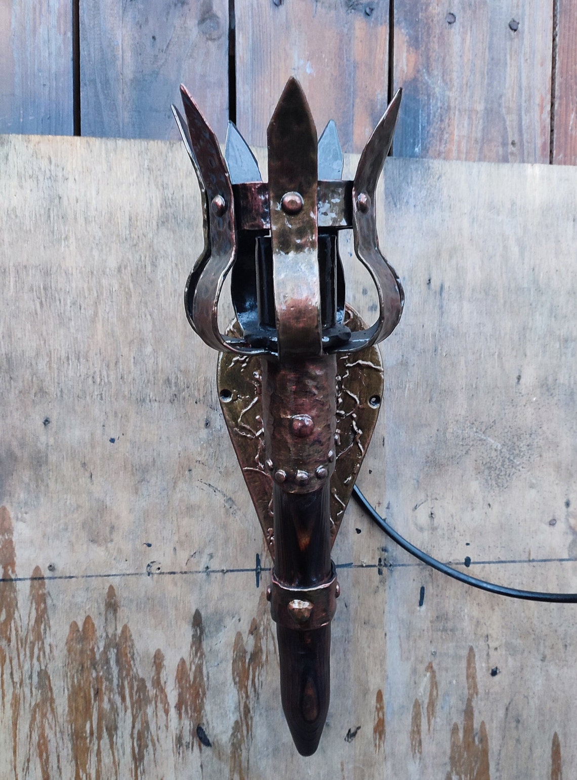 Forged Torch. Medieval Torch. Home Wall Decor. Garden Light. Visit of a ...