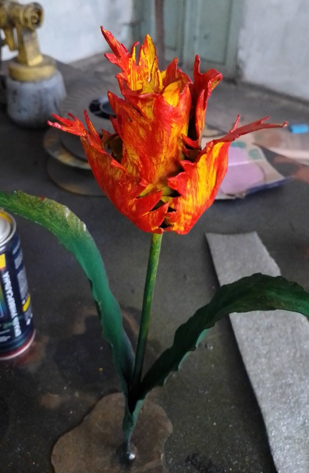 Tulips Steel Flowers, Hand Forged Flowers, Forged Tulip, 11th Wedding ...