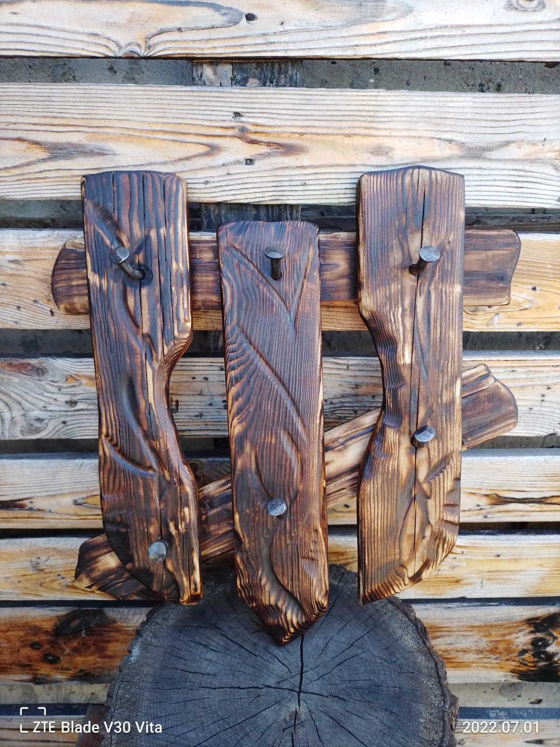Tree Hook, Bark Hanger. Tree Bark, Forged Hook, Towel Hook, Wall Key ...
