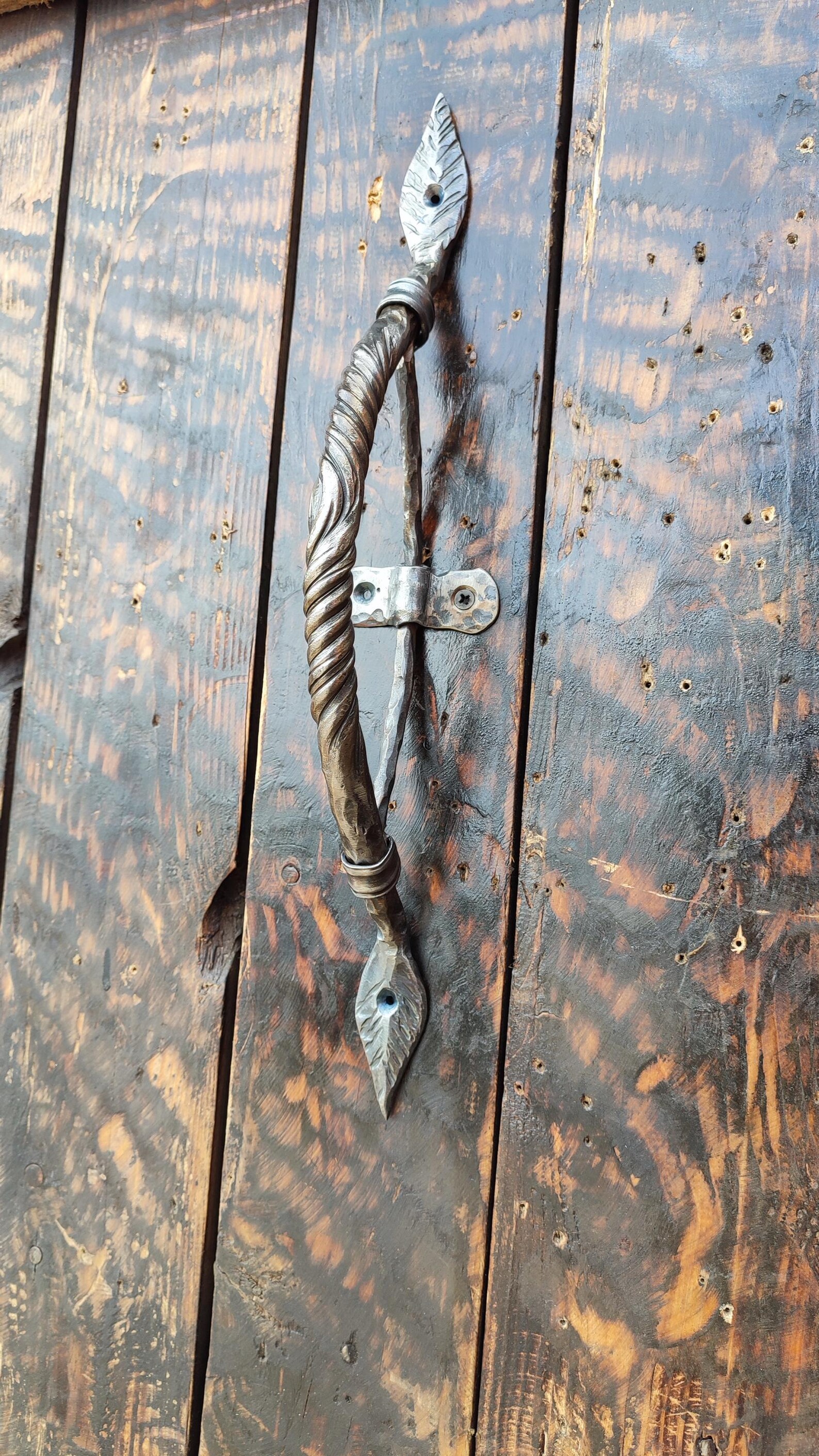 Wroughtiron Door Handle Medieval Style Rustic Decor Archery Blacksmith ...