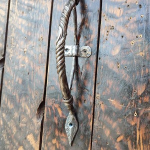 Wroughtiron Door Handle Medieval Style Rustic Decor Archery Blacksmith ...